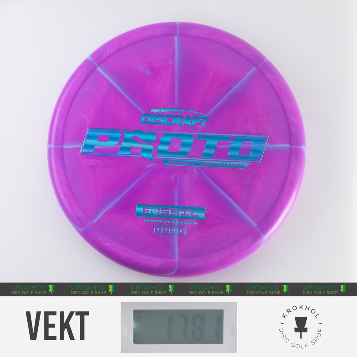 Prototype CT Swirl Fossil - Ricky Wysocki Proto - Krokhol Disc Golf Shop